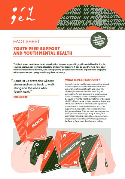 Youth Peer Support Youth Mental Health Orygen Revolution In Mind