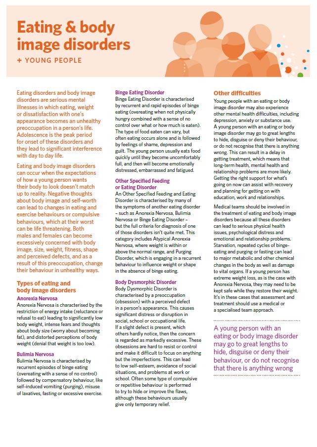 Eating and body image disorders and young people - Orygen, Revolution ...